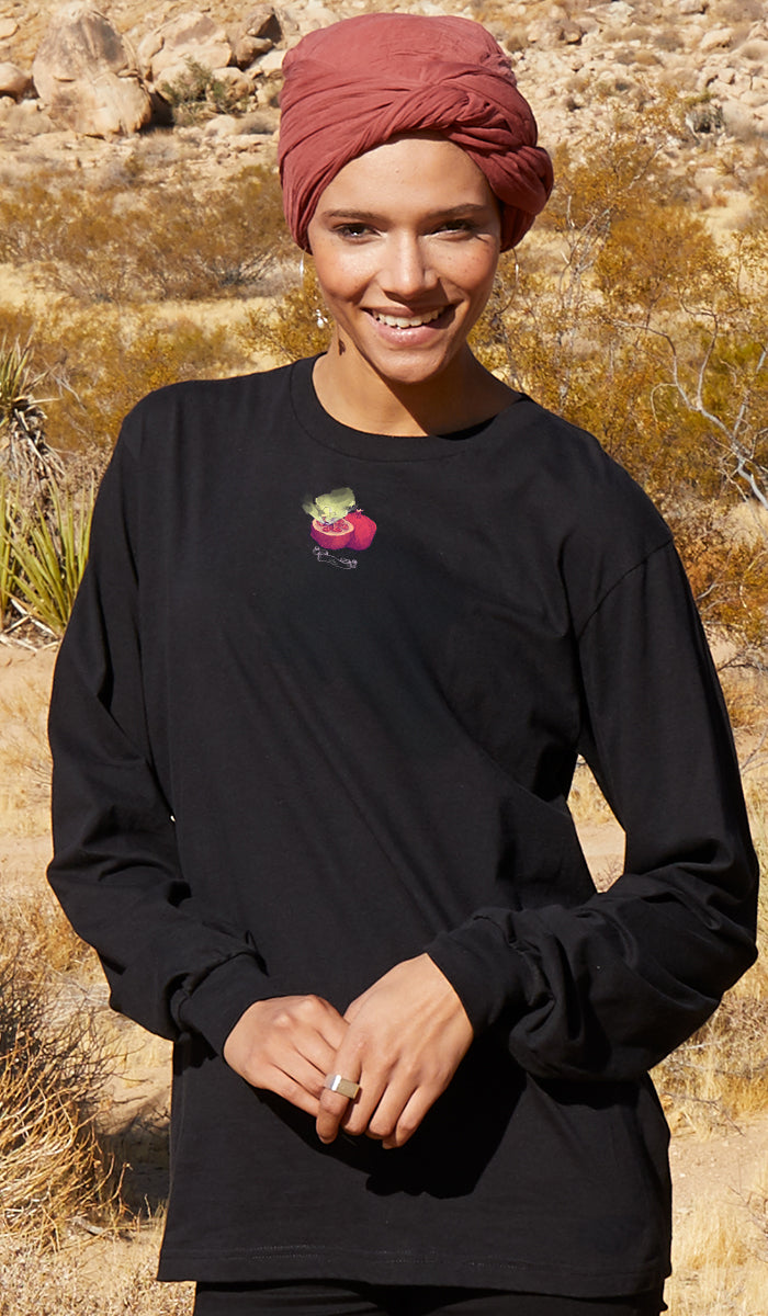 Long Sleeve Cotton Arabic Calligraphy T-Shirt - Pomegranate | Modest T ...