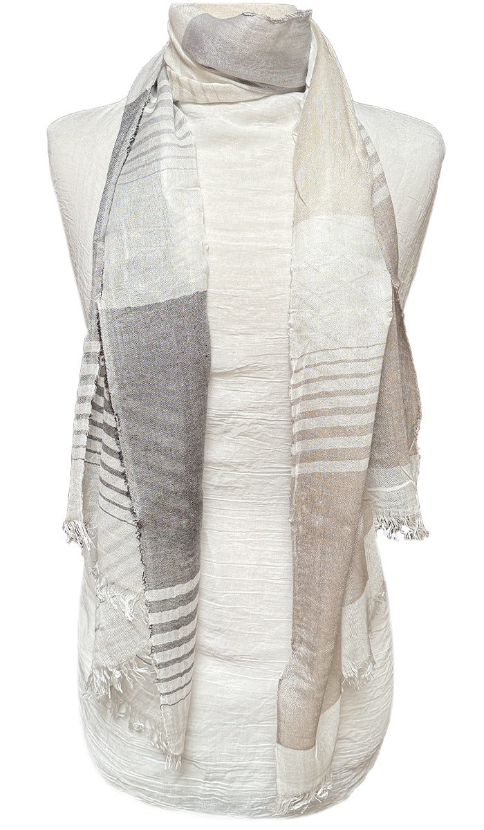 Esha Ultralight Wrap Hijab - Gray/Mocha/Cream | Islamic Hijabs ...