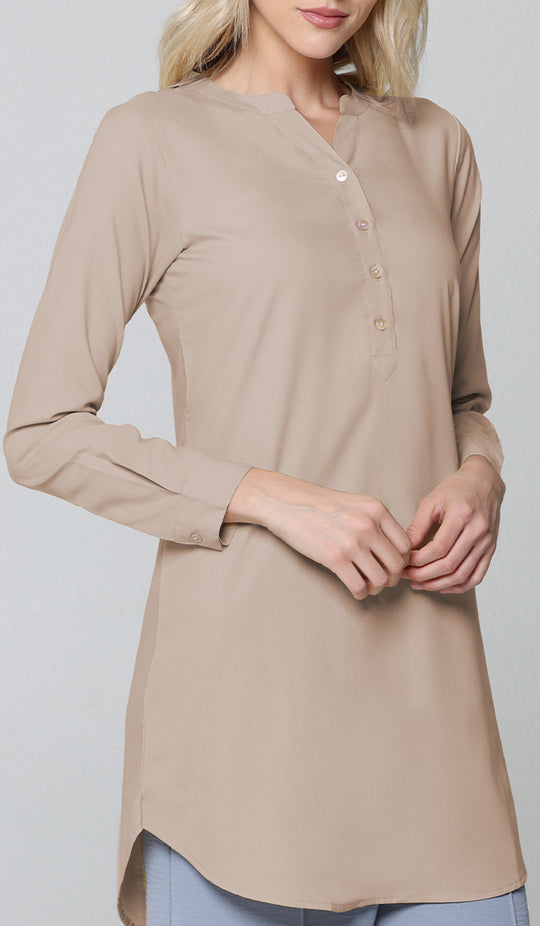 Stylish Plain Modest Islamic Long Tunic Tops | Islamic Clothing ...