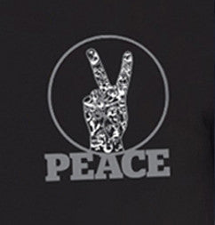 Mens Peace Sign Black T Shirt | Arabic Islamic T Shirts | Artizara ...