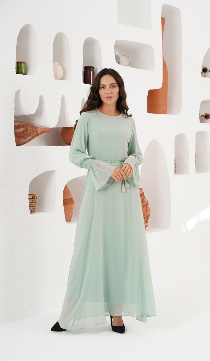 Stylish Long Sleeve Modest Formal Muslim Evening Dresses | Artizara ...